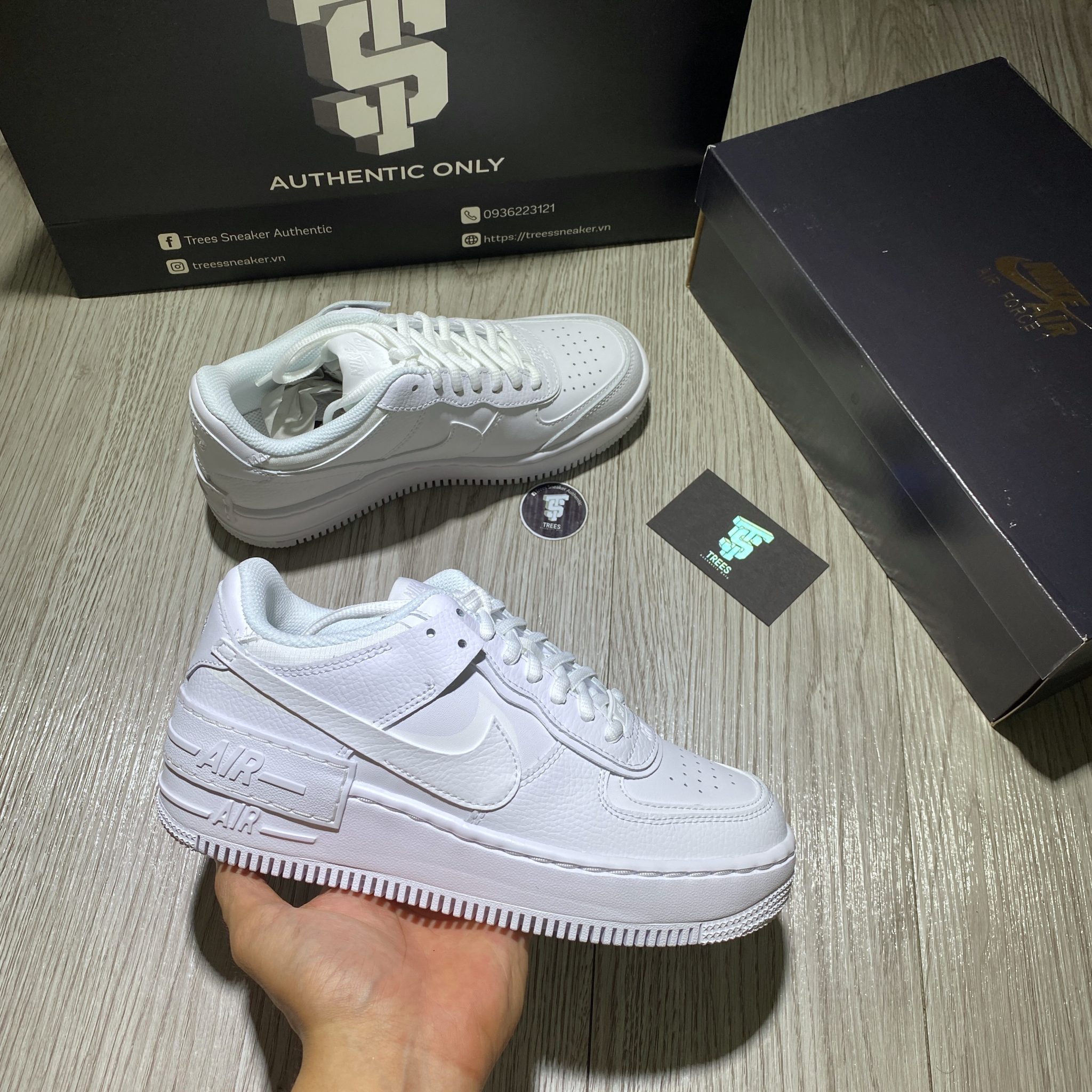 NIKE AIR FORCE 1 SHADOW ALL WHITE CI0919 100 - Trees Sneaker