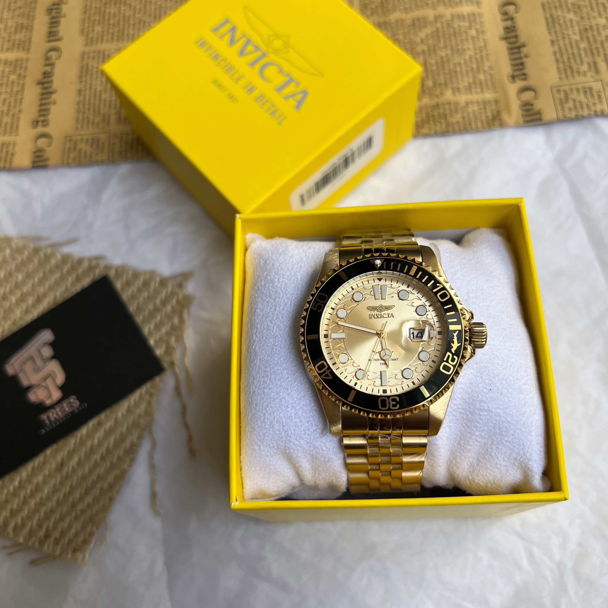 Đồng hồ Nam INVICTA PRO DIVER YELLOW GOLD PLATED - Trees Sneaker