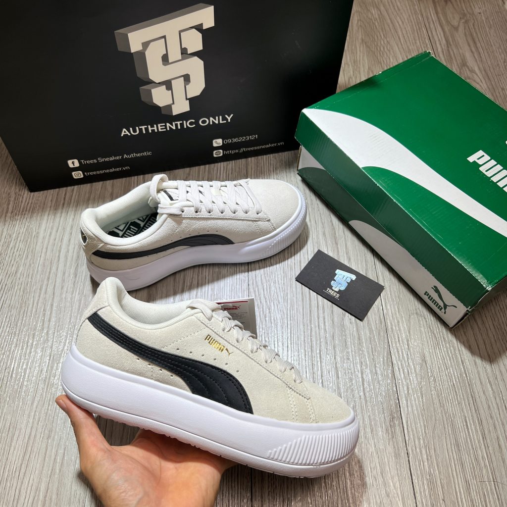 PUMA SUEDE MAYU Beige White Black 380686 01 Full Box Tag Chính Hãng ...