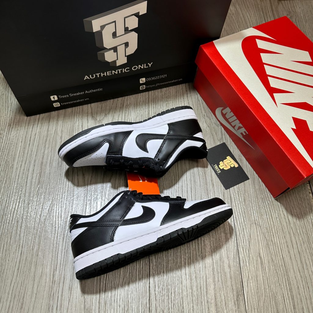 NIKE DUNK LOW RETRO WHITE BLACK PANDA DD1391 100 Full Box Tag Chính ...