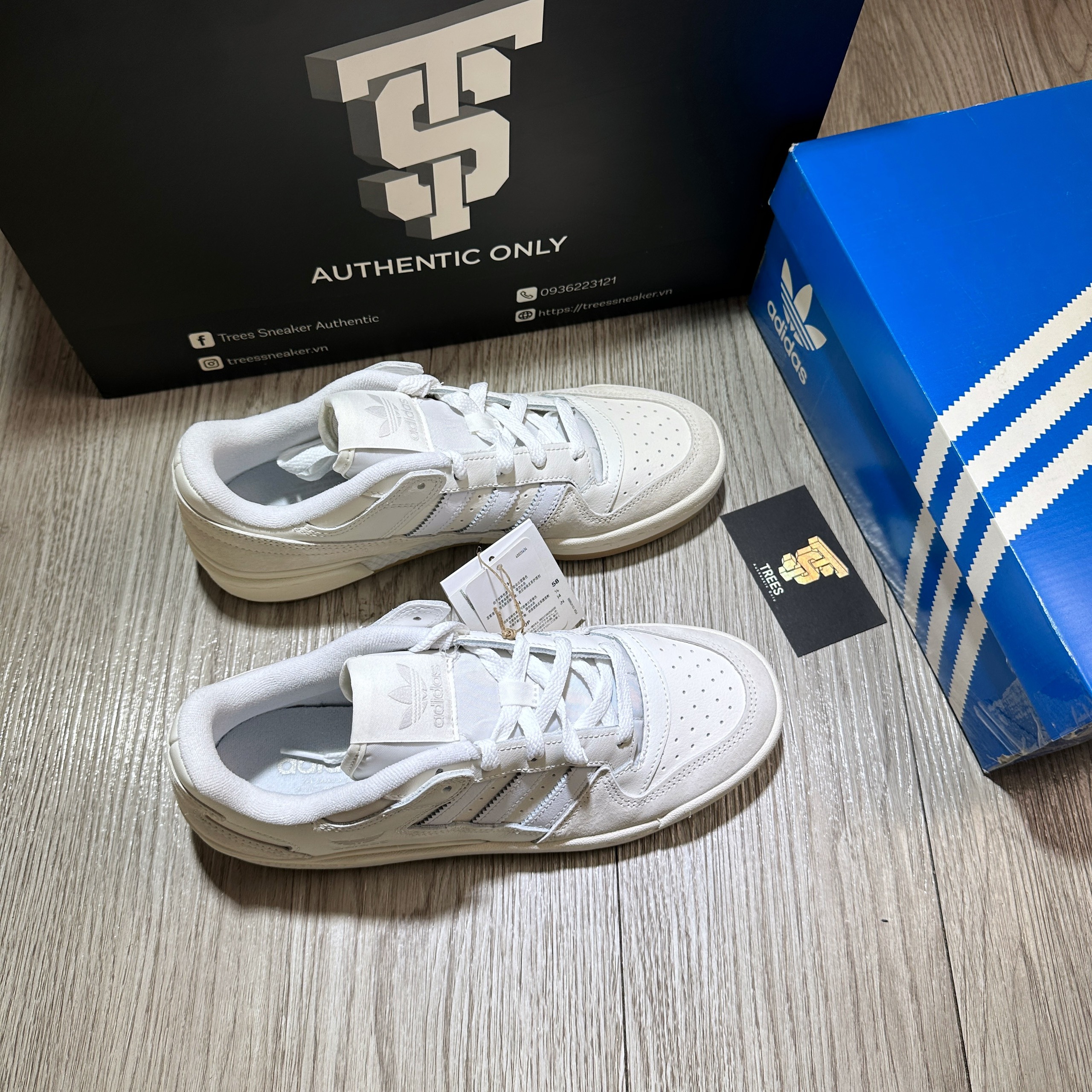 ADIDAS ORIGINALS FORUM LOW CLASSIC CHALK WHITE ID6858 Full Box Tag Auth ...