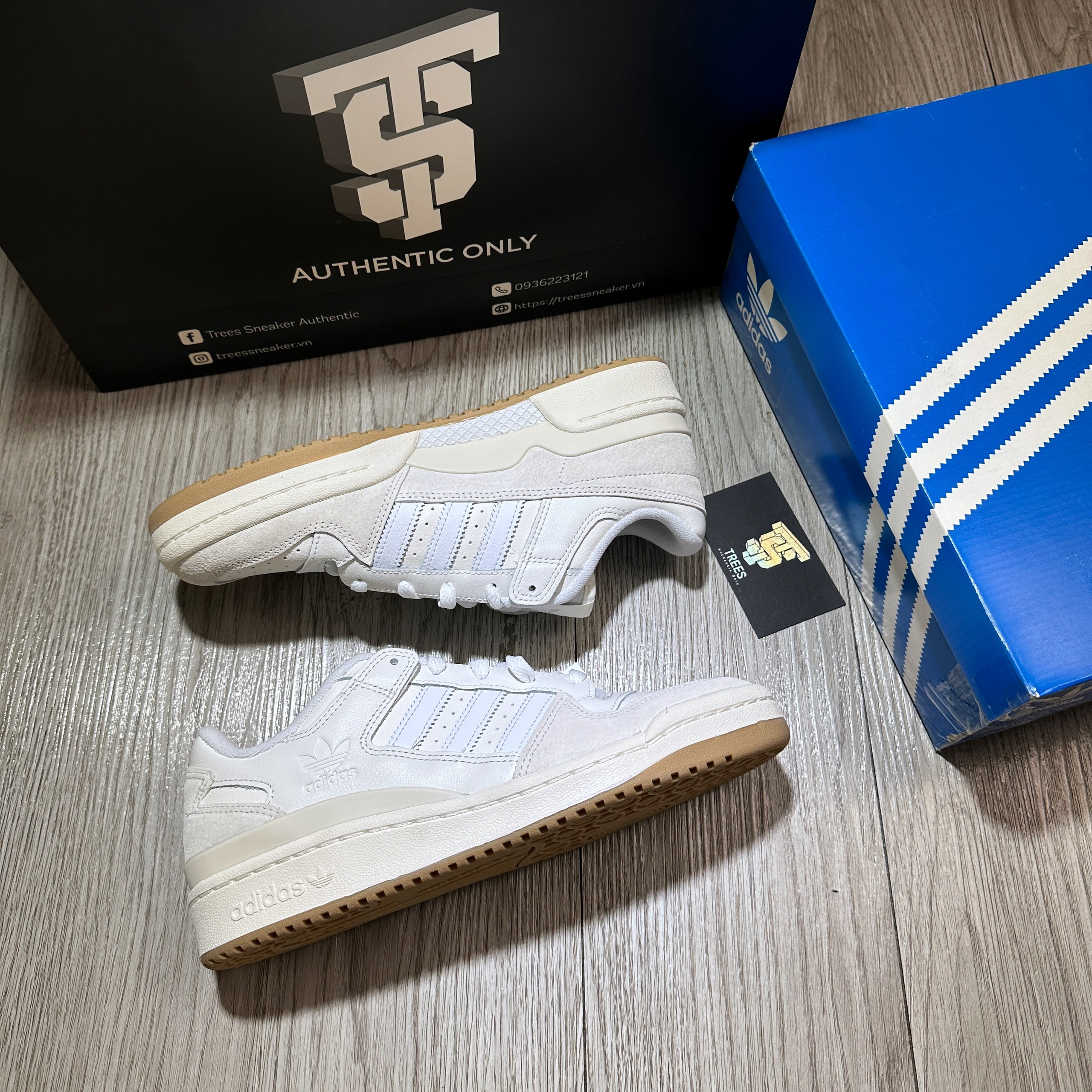 ADIDAS ORIGINALS FORUM LOW CLASSIC CHALK WHITE ID6858 Full Box Tag Auth ...