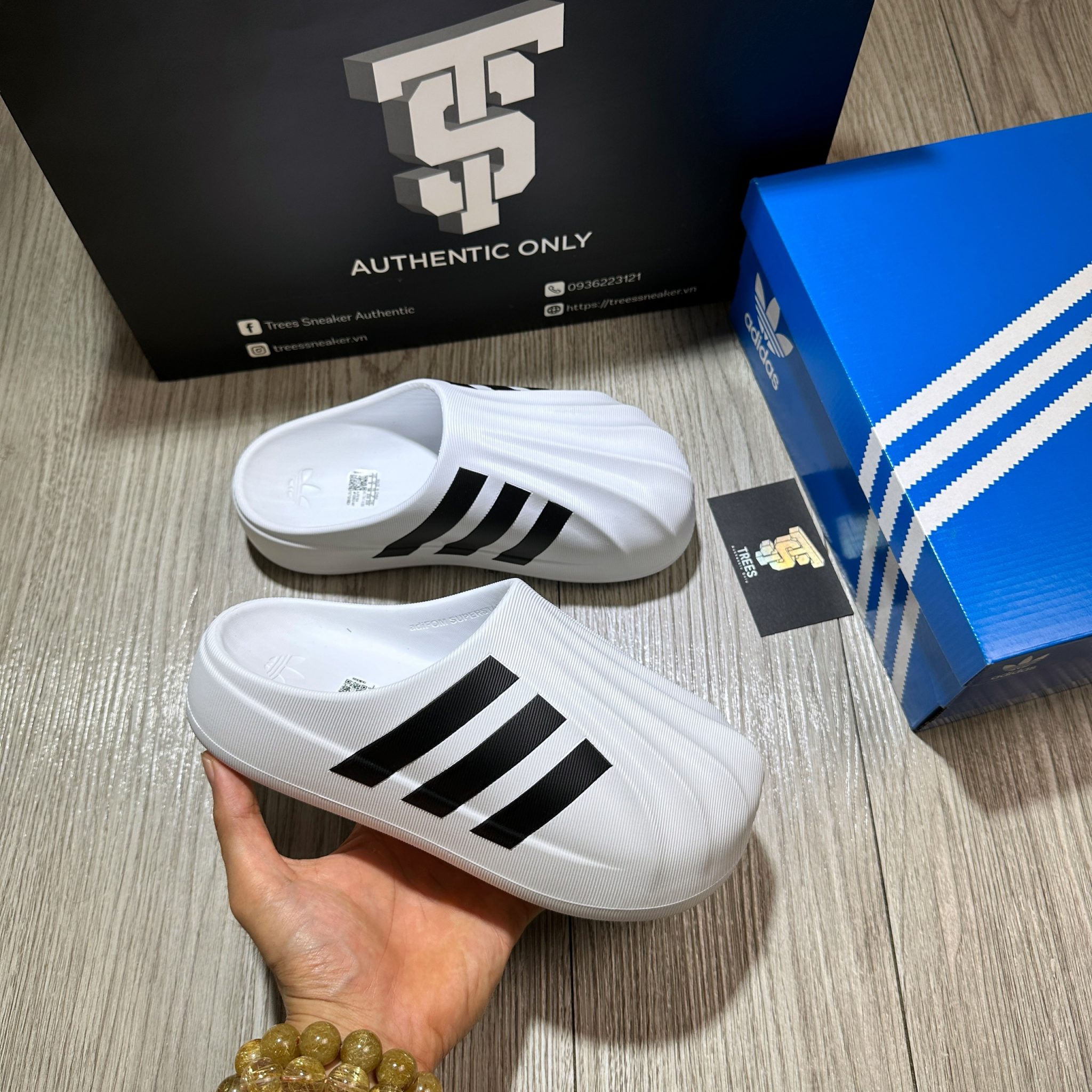 ADIDAS ADIFOM SUPERSTAR MULE WHITE BLACK IF6184 IG8277 FULL BOX TAG ...